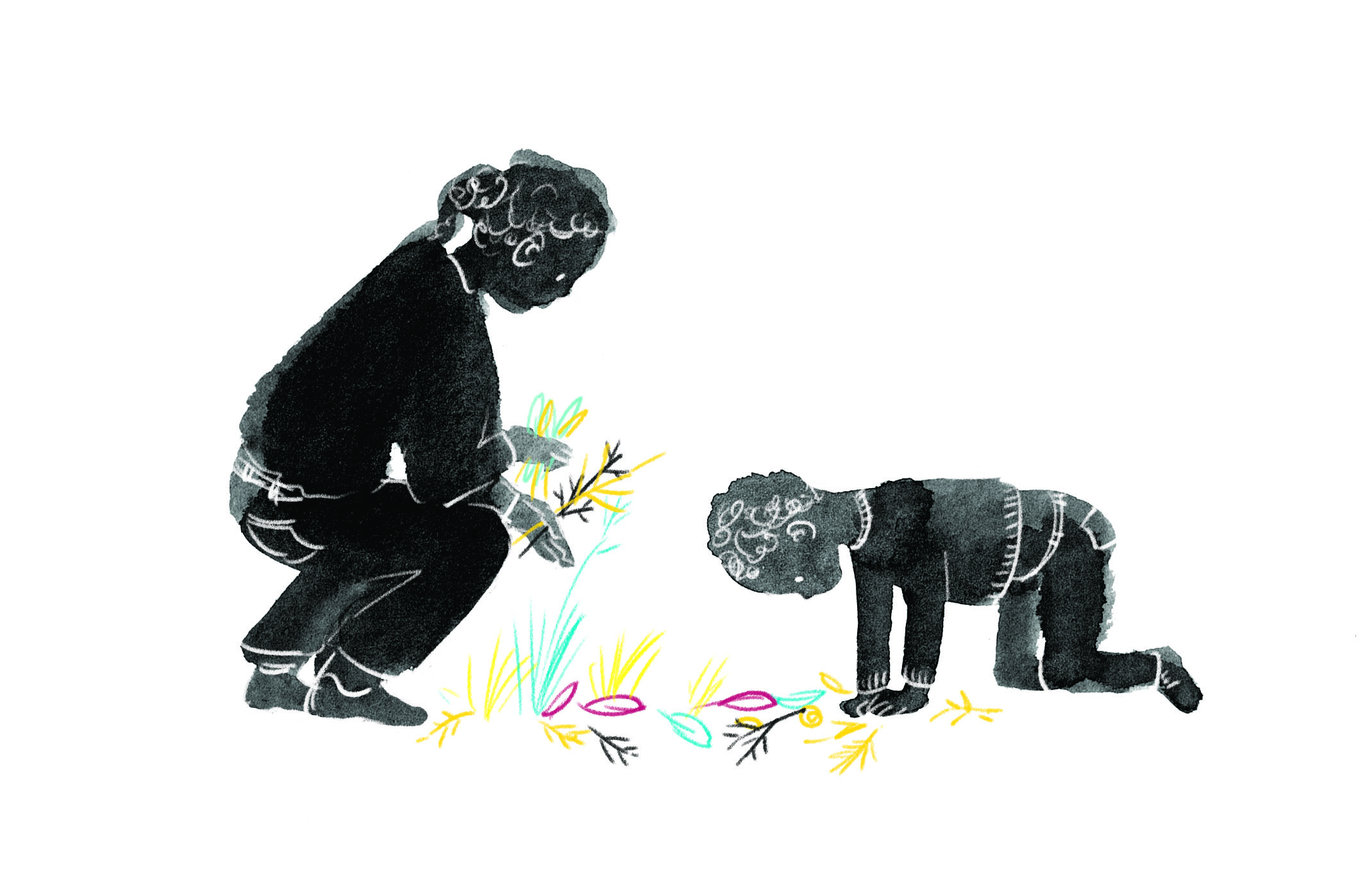 Leaf Litter Endpapers (activity) | Judy Watson